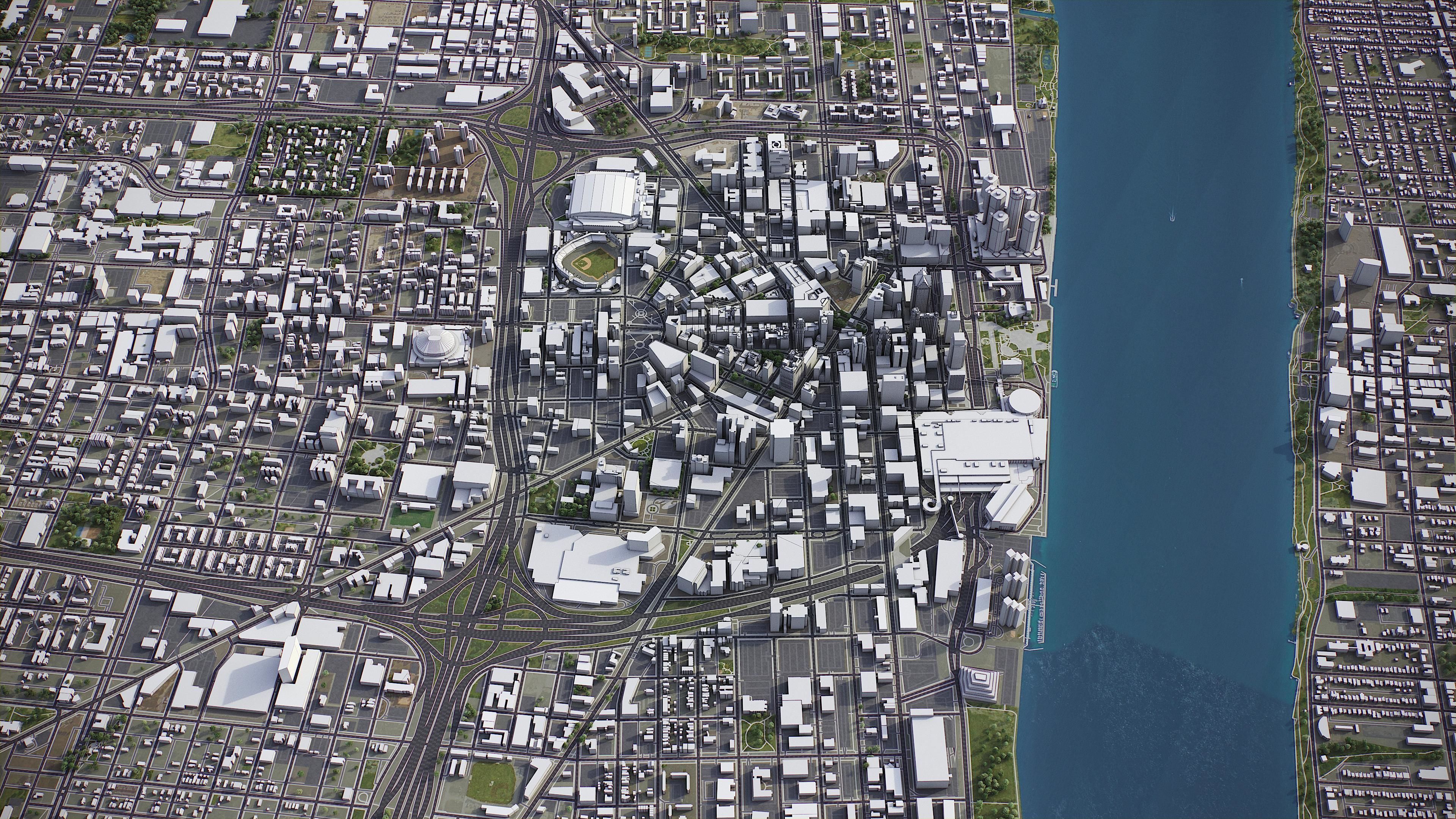 3D model Detroit VR / AR / low-poly | CGTrader