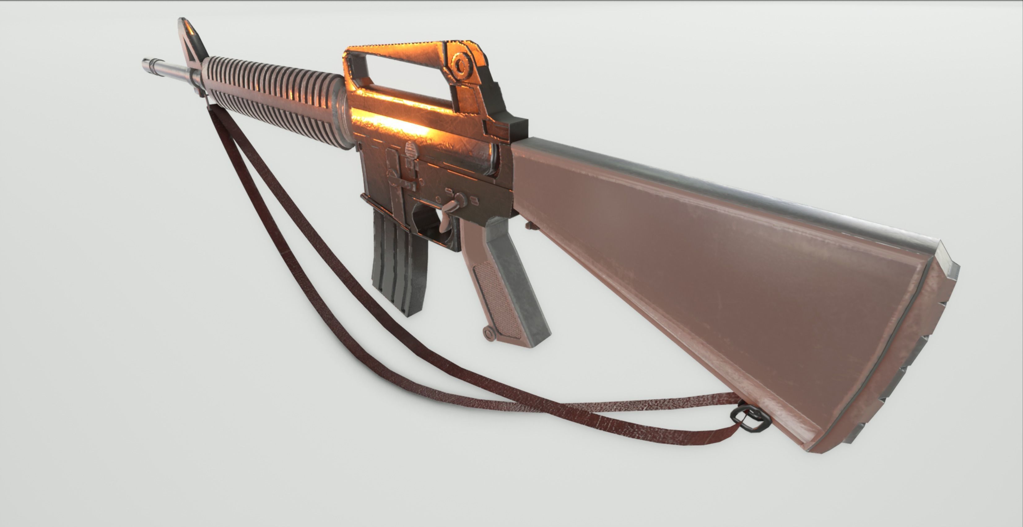 3D model M16 Assault Rifle VR / AR / low-poly | CGTrader