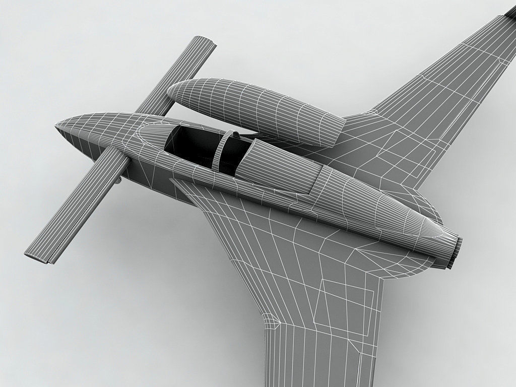 3D model Long-EZ Rocket Racer Aircraft VR / AR / low-poly | CGTrader