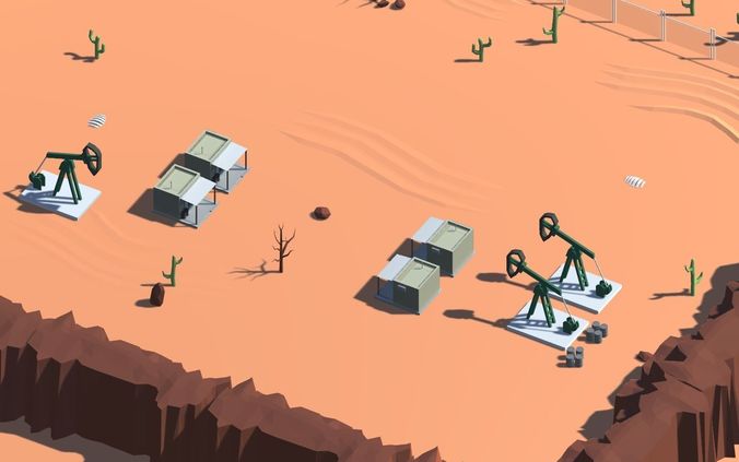 3D model Low Poly Desert Environment for Unity VR / AR / low-poly ...