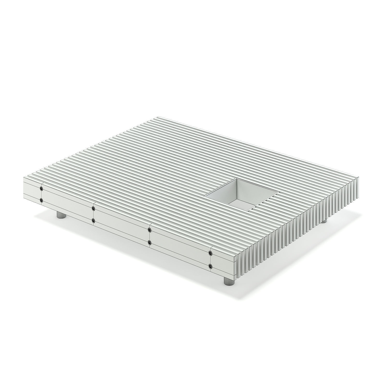 Wooden Mall Bench 3D Model 3D model | CGTrader