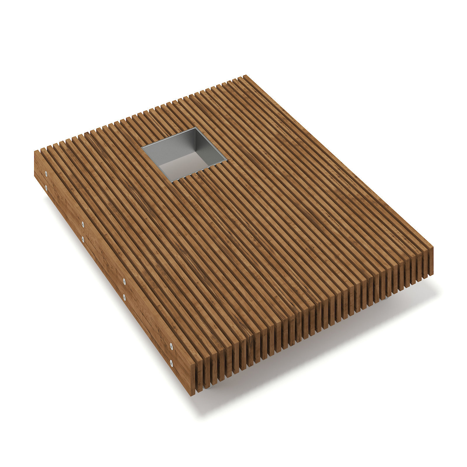 Wooden Mall Bench 3D Model 3D model | CGTrader