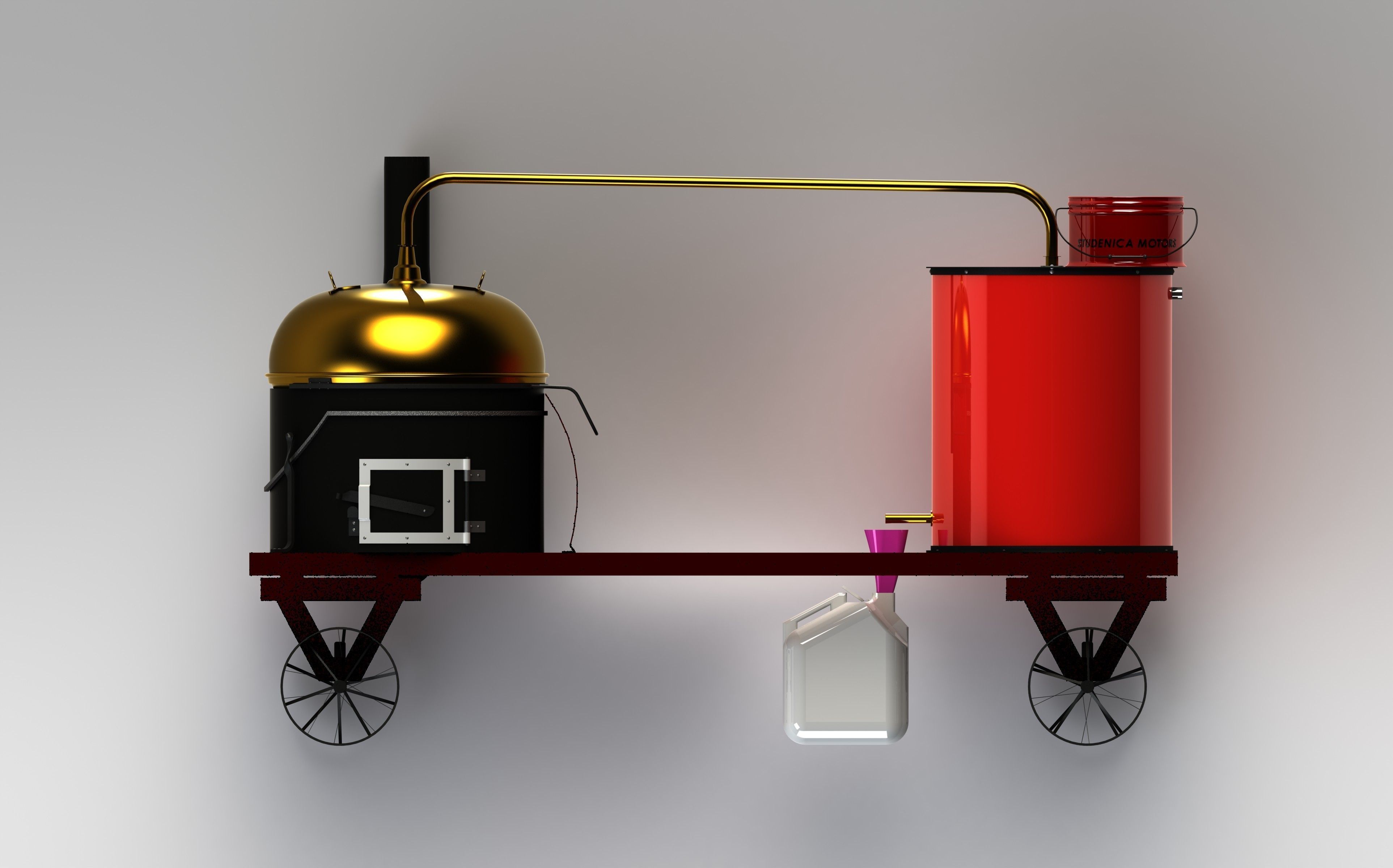 Alcohol distillation machines free 3D model | CGTrader