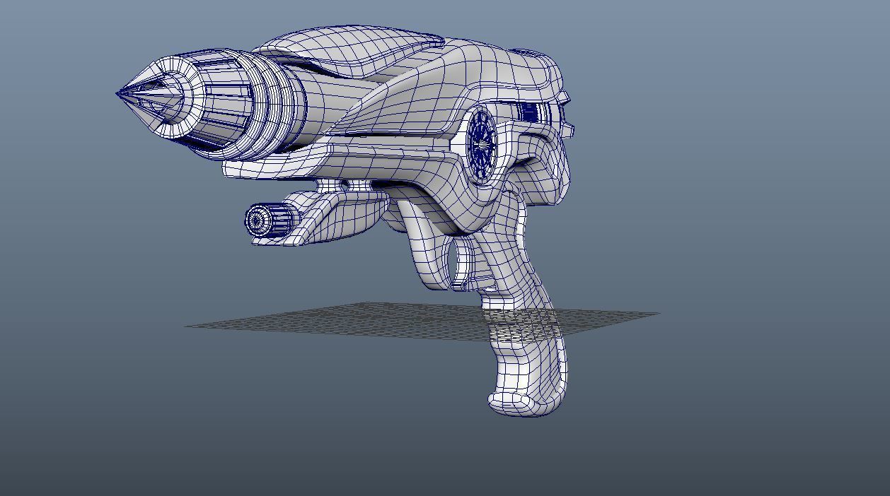 3D model Futuristic Raygun VR / AR / low-poly | CGTrader