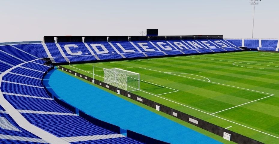 Estadio Municipal de Butarque - Leganes Madrid 3D model | CGTrader