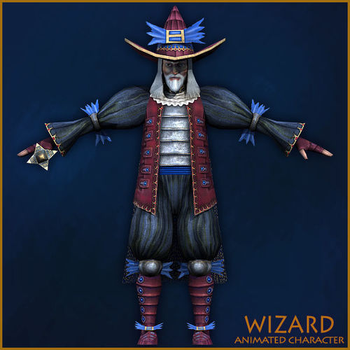 3D model Animated Wizard VR / AR / low-poly rigged animated | CGTrader