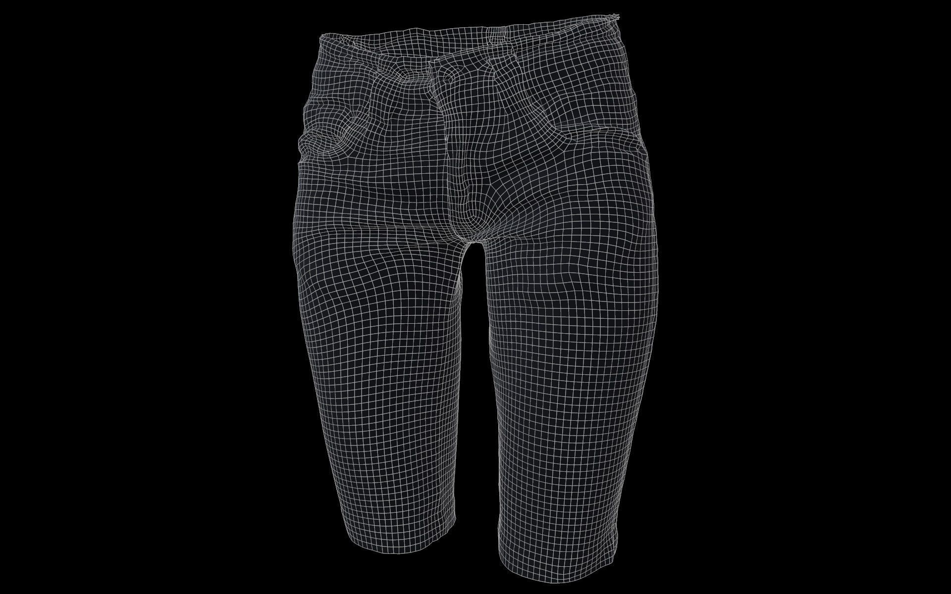 3D model Tight Jeans Shorts Trousers VR / AR / low-poly | CGTrader