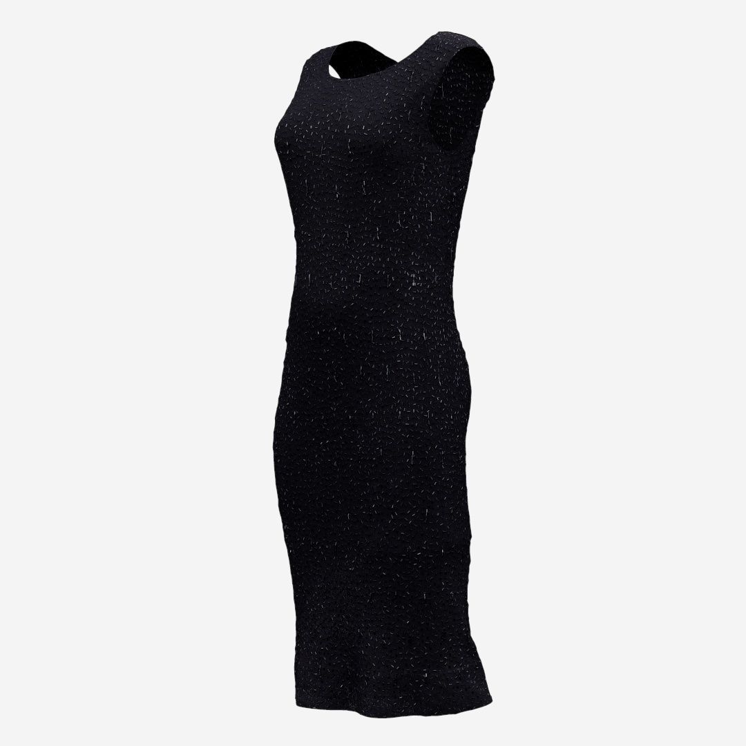 3D model Long Black Shiny Gala Dress VR / AR / low-poly | CGTrader