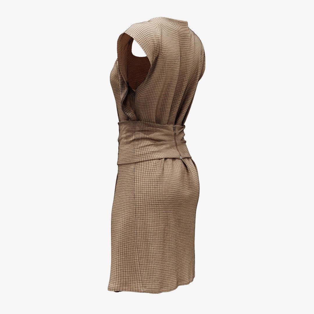 3D model Brown Tunic Dress VR / AR / low-poly | CGTrader