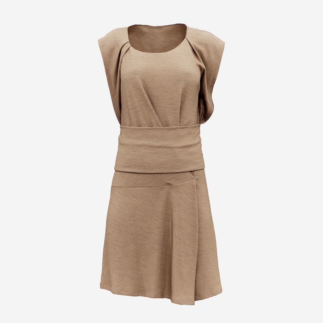 3D model Brown Tunic Dress VR / AR / low-poly | CGTrader