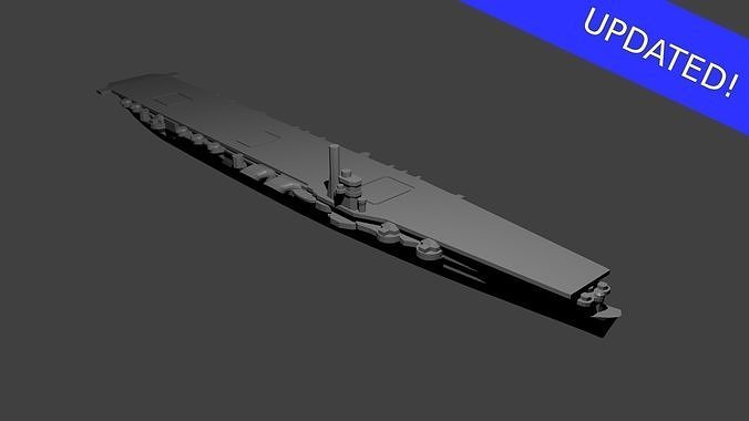 Japanese Aircraft Carrier Soryu 3D model 3D printable | CGTrader
