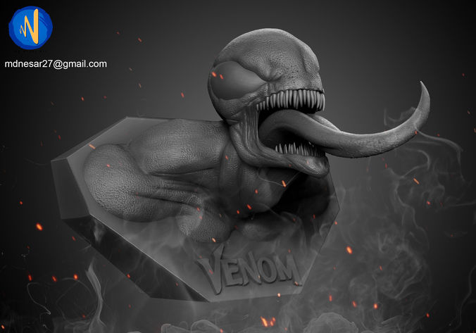 Venom 3d print head 3D model 3D printable | CGTrader