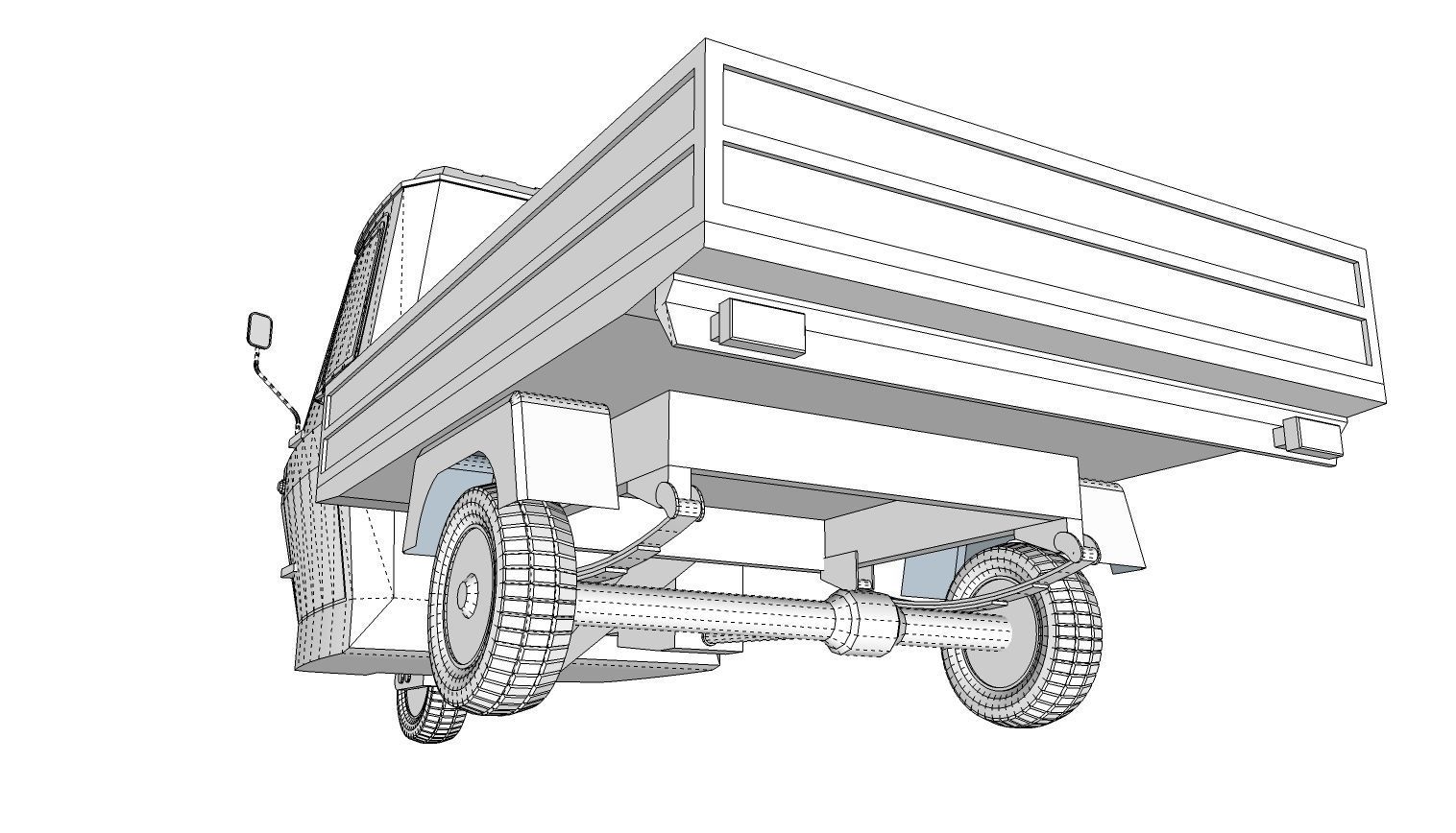 Three Wheel Pickup 3D model | CGTrader