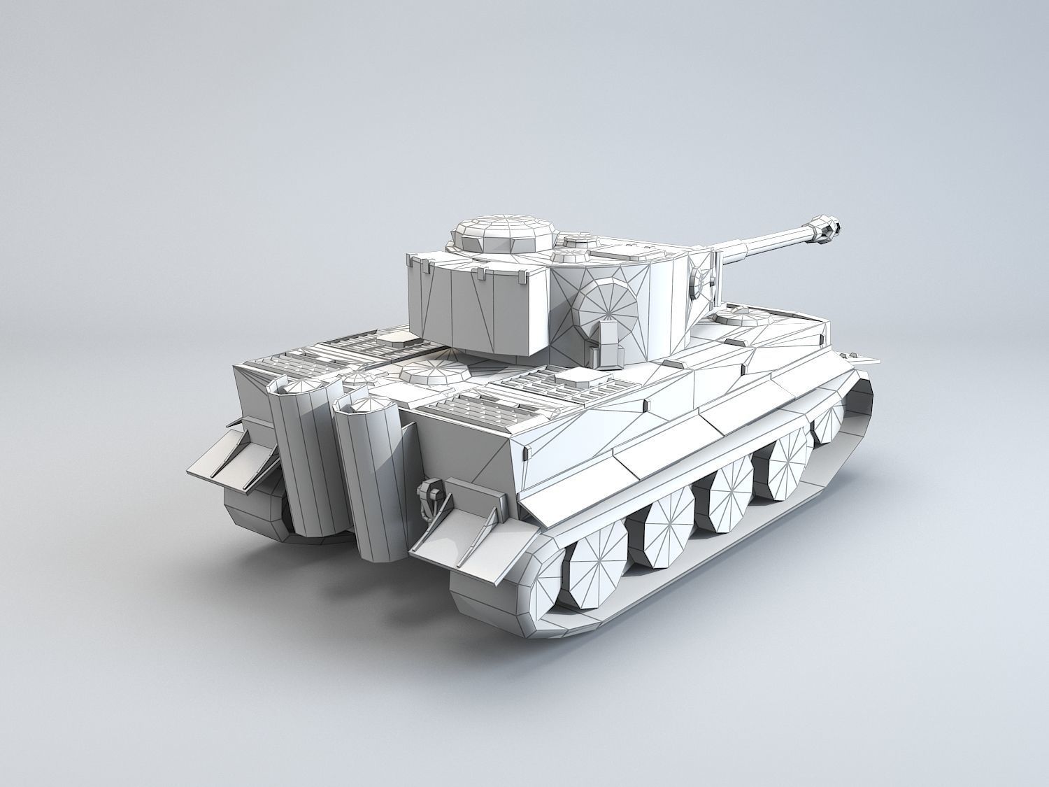 3D model Low Poly Tiger Ausf E heavy tank VR / AR / low-poly | CGTrader
