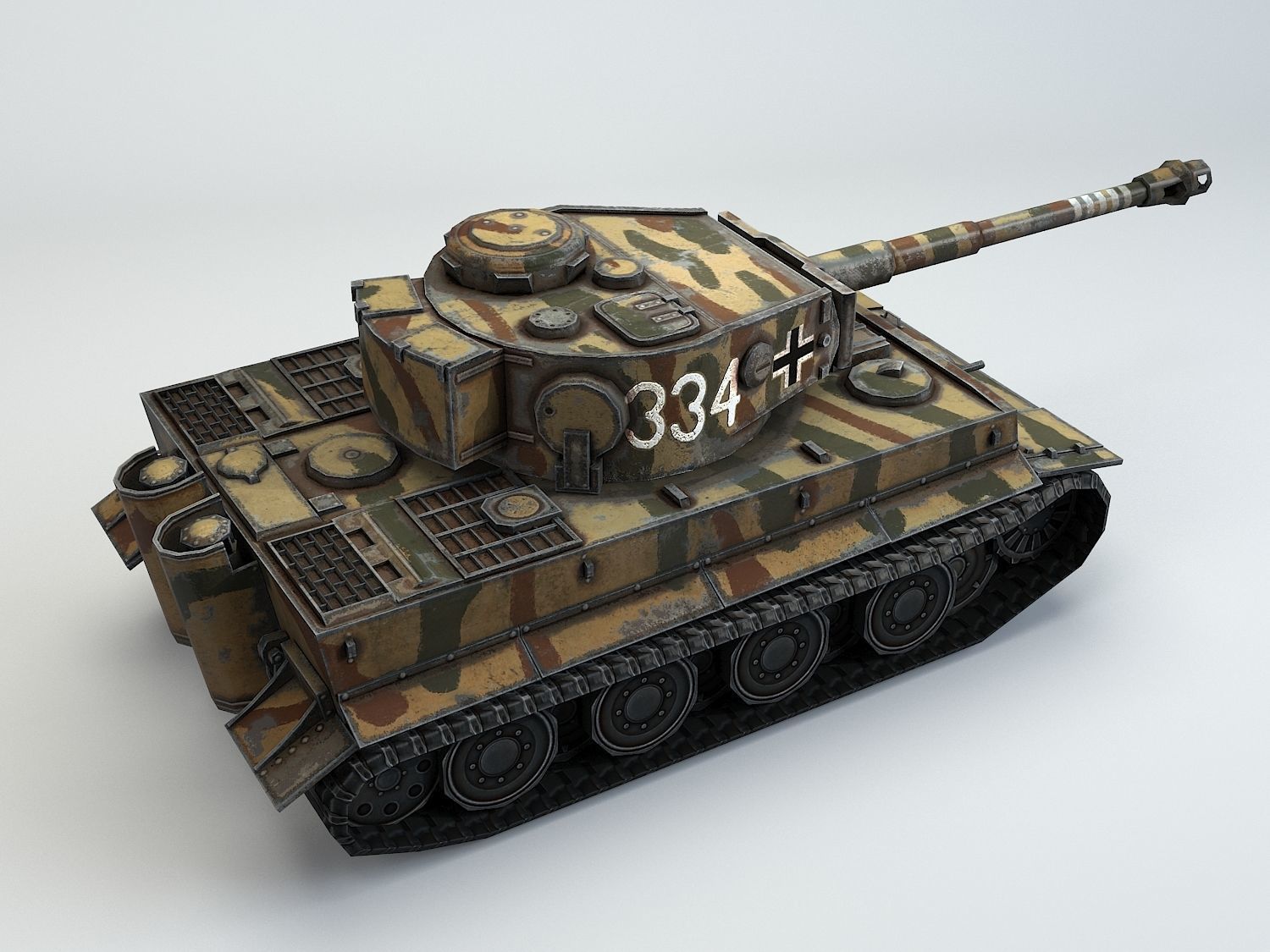 3D model Low Poly Tiger Ausf E heavy tank VR / AR / low-poly | CGTrader
