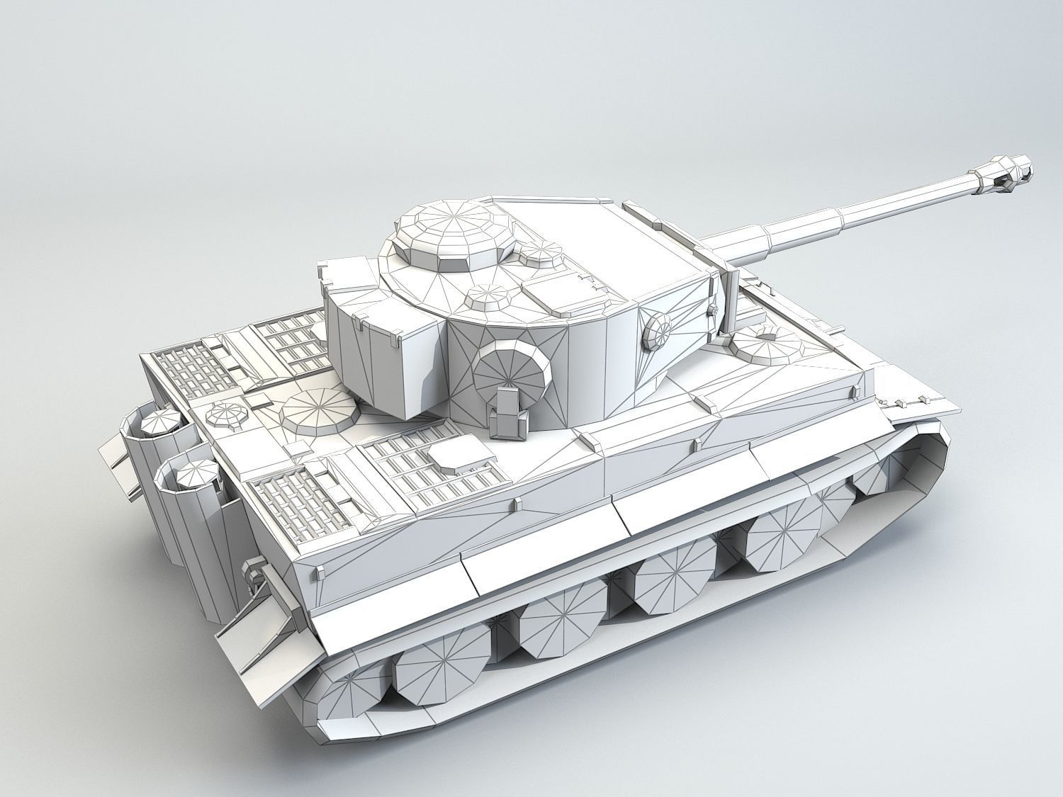 3D model Low Poly Tiger Ausf E heavy tank VR / AR / low-poly | CGTrader