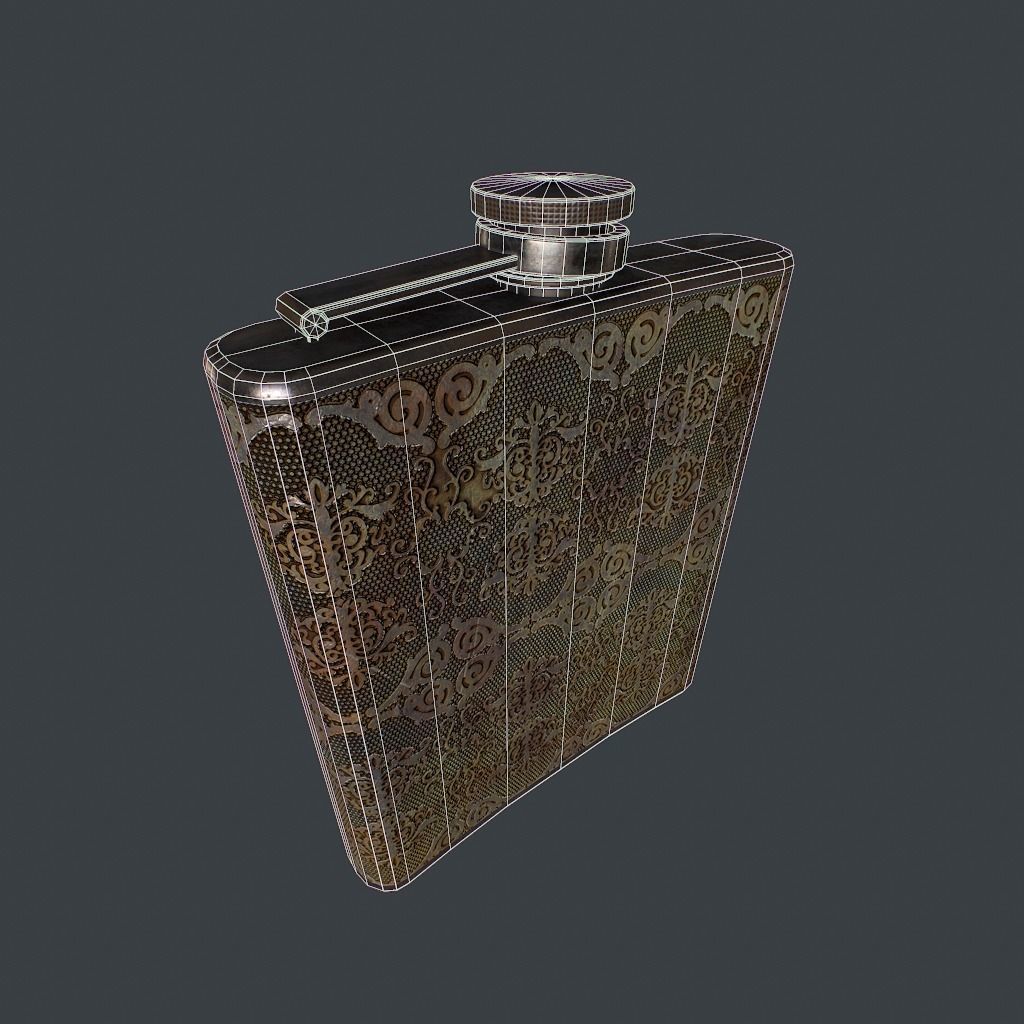 3D model OldFlask ornate flask VR / AR / low-poly | CGTrader