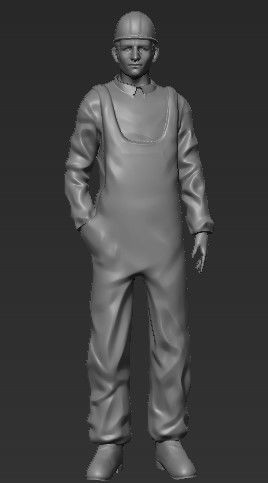 Construction worker builder man 3D model 3D printable | CGTrader