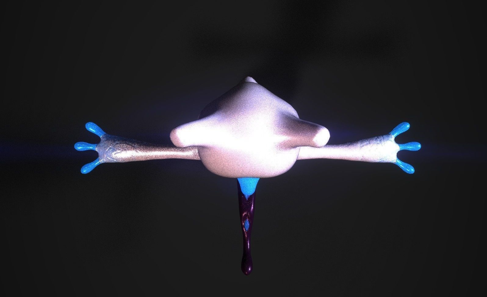 Glowing Mewtwo free VR / AR / low-poly 3D model rigged | CGTrader