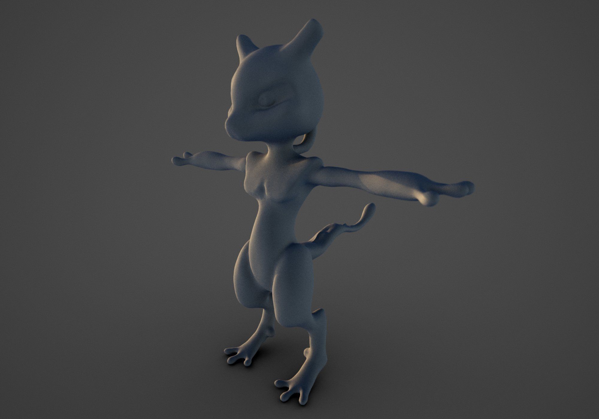 Glowing Mewtwo free VR / AR / low-poly 3D model rigged | CGTrader