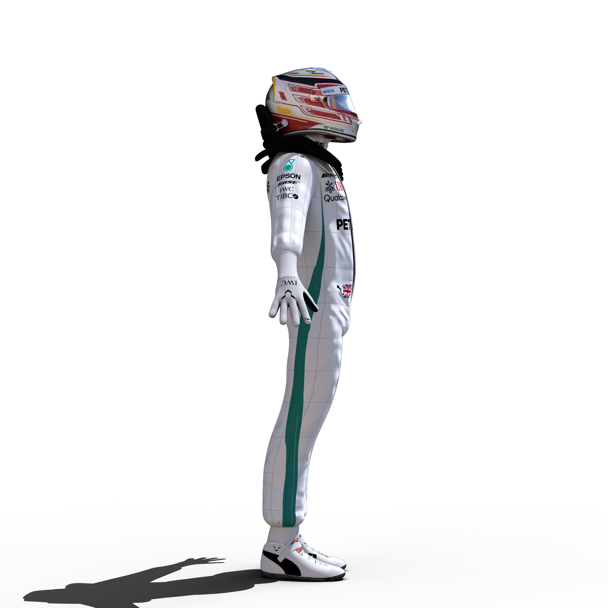 3D model Lewis Hamilton 2018 VR / AR / low-poly rigged | CGTrader
