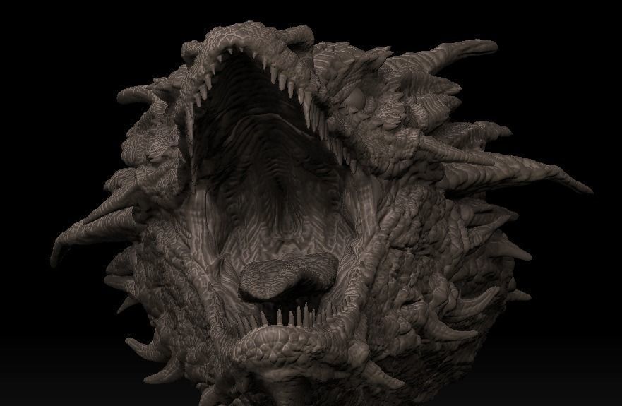 Smaug head bust 3D model | CGTrader