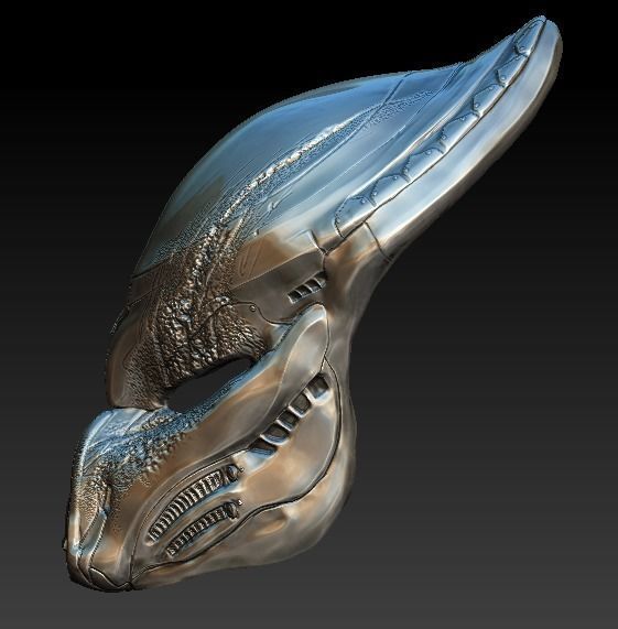 Fugitive Predator damaged bio mask 3d model 3D model | CGTrader