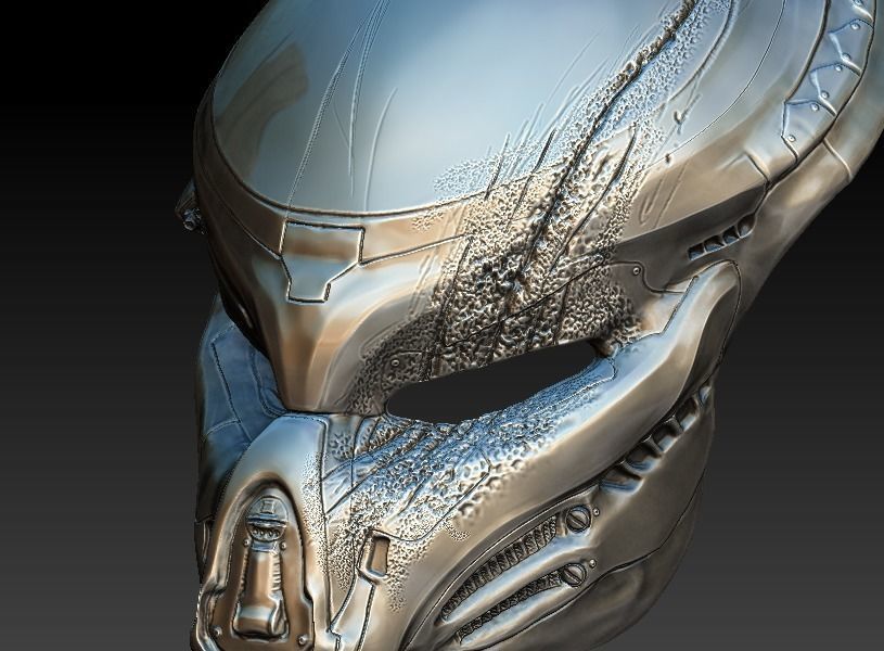Fugitive Predator damaged bio mask 3d model 3D model | CGTrader