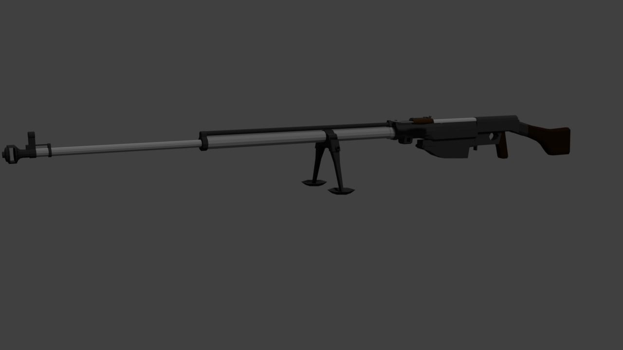 3D model PTRS LowPolyIsometric VR / AR / low-poly | CGTrader