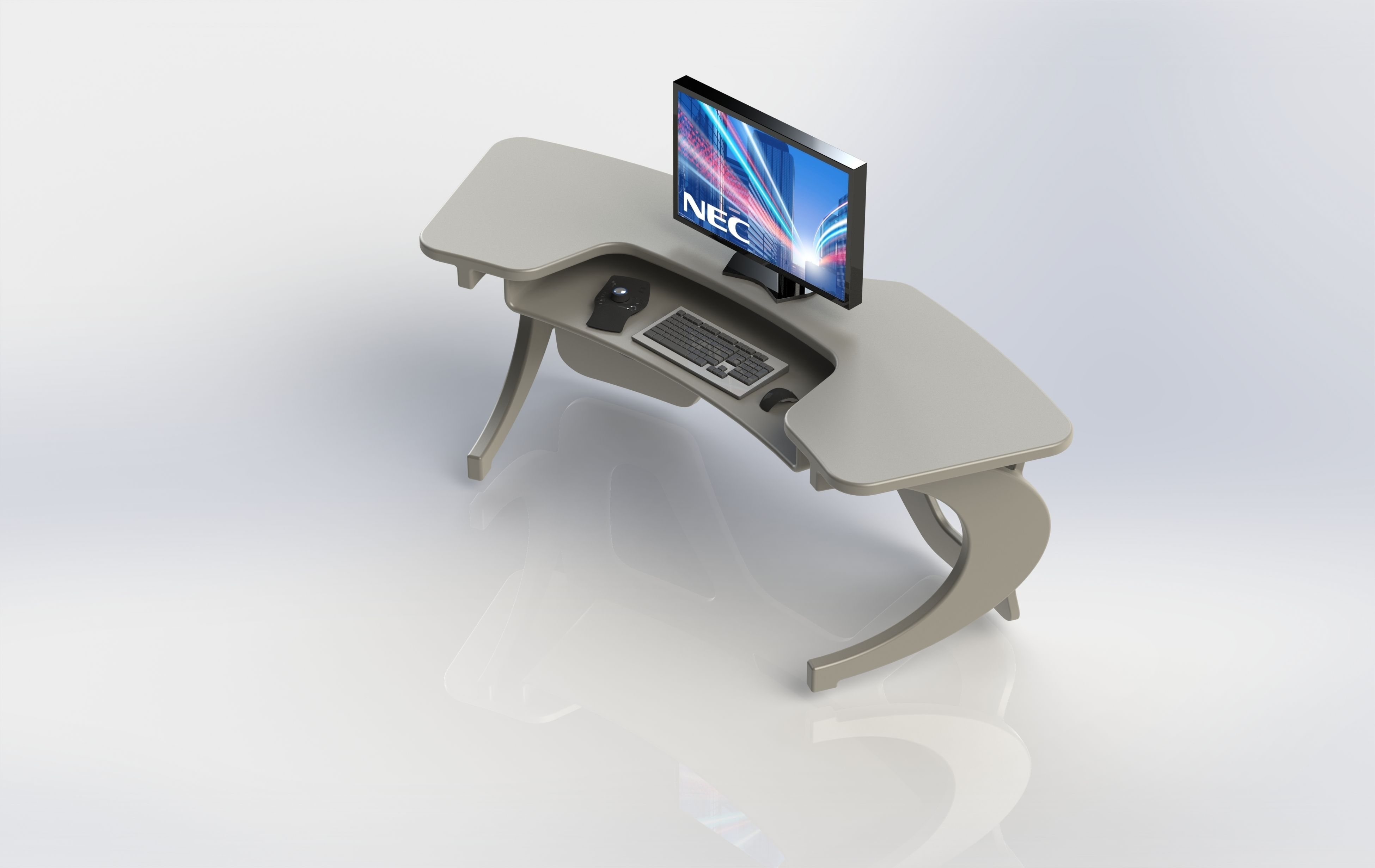Desk NEC 3D model | CGTrader