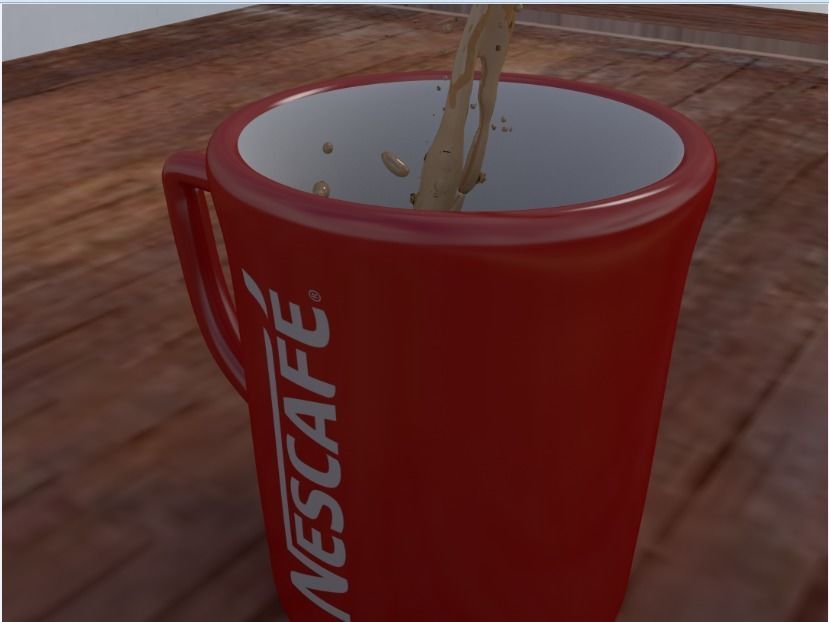 Nescafe coffee cup free 3D model | CGTrader