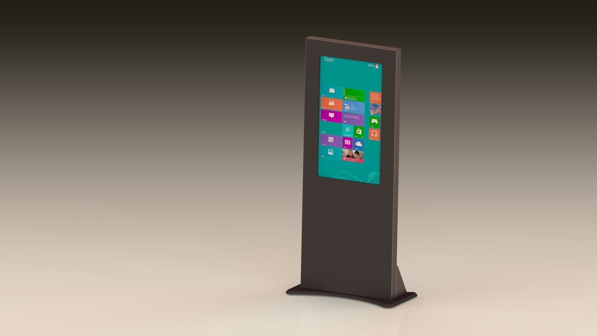 Digital signage free 3D model | CGTrader