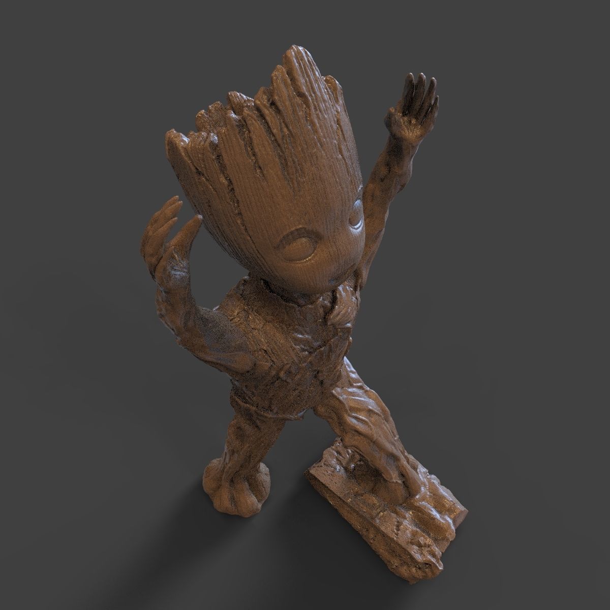 BABY GROOT CELEBRATING free 3D model 3D printable | CGTrader