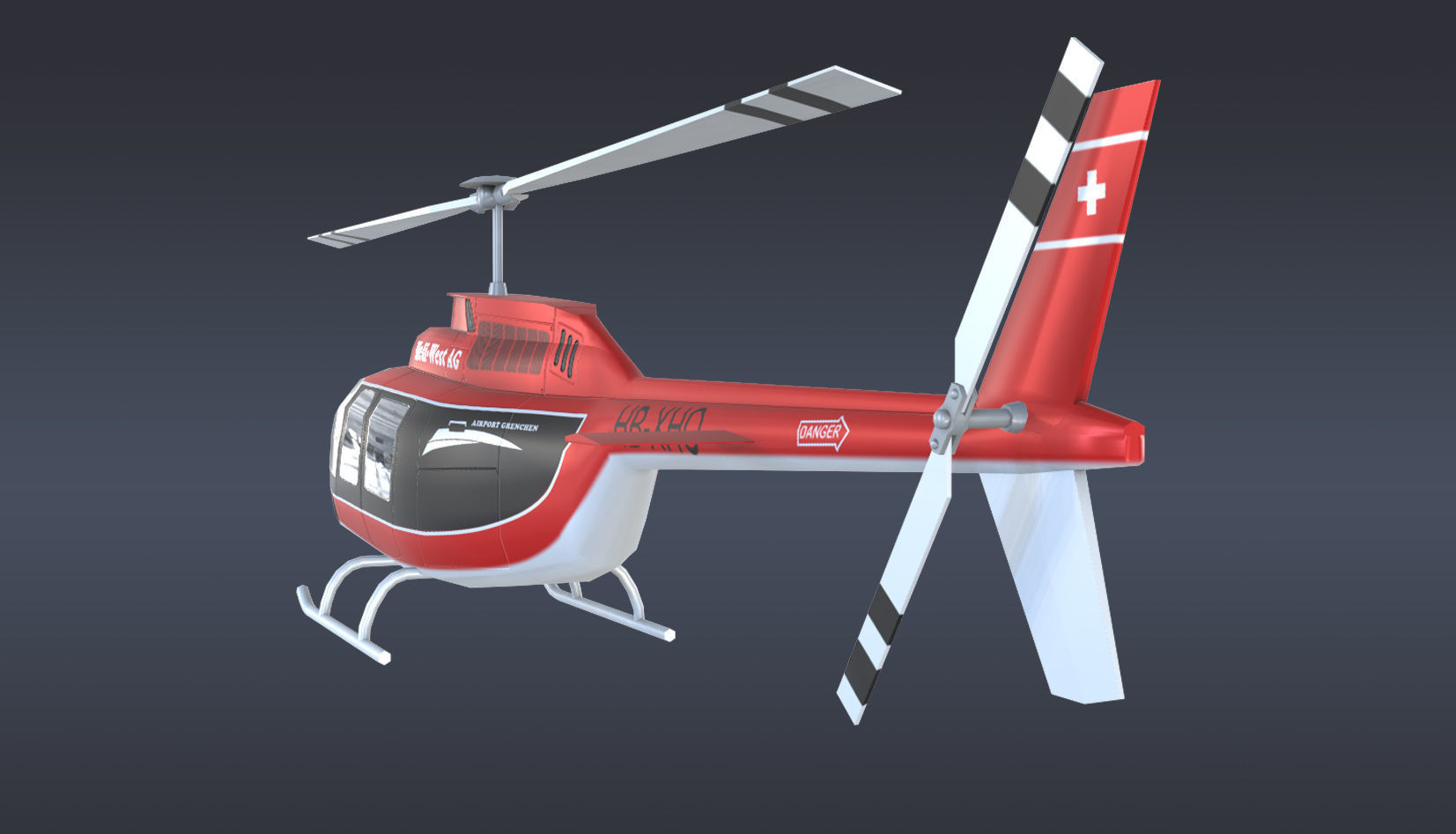 3D model Helicopter Bell 206 VR / AR / low-poly | CGTrader