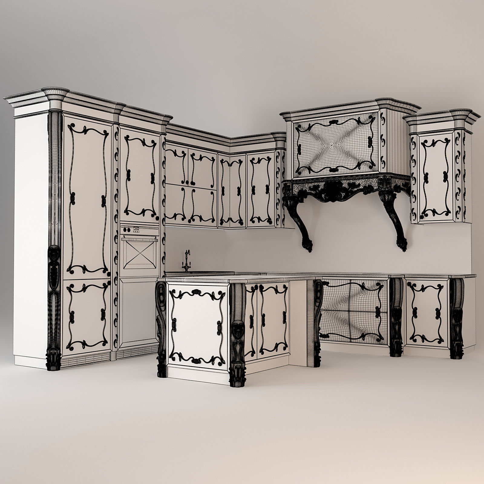 Kitchen Giorgio Piotto Gio Set 3D model | CGTrader