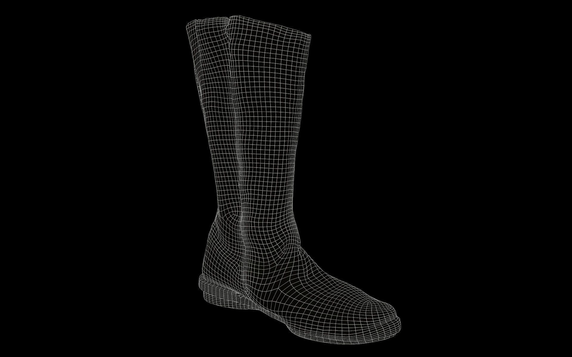 3D model Black Leather Motorcycle Boot VR / AR / low-poly | CGTrader