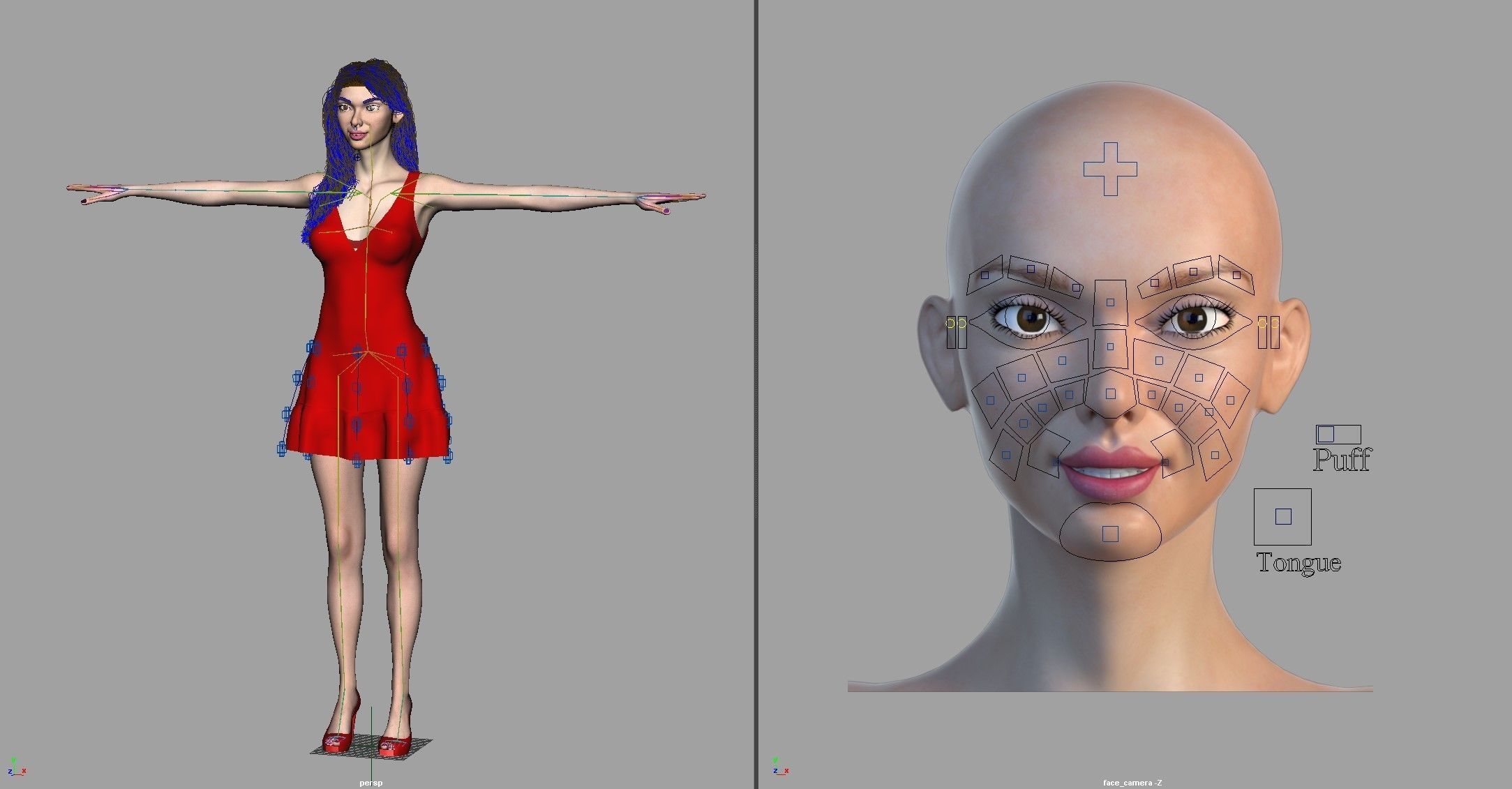 EVA 3D Womean mod 3D model rigged | CGTrader