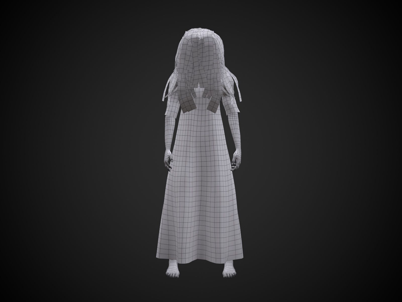 3D model Horror Girl VR / AR / low-poly | CGTrader