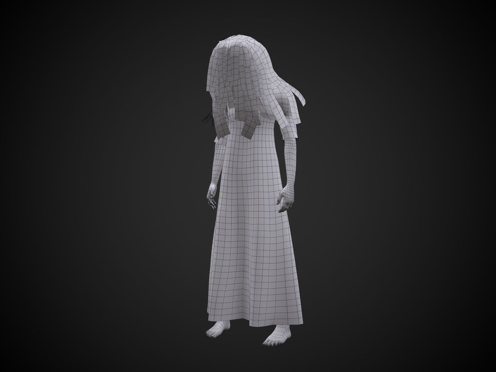 3D model Horror Girl VR / AR / low-poly | CGTrader
