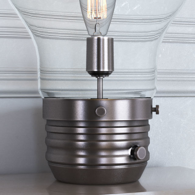 Edison Table Lamp with Globe Shade 3D model | CGTrader