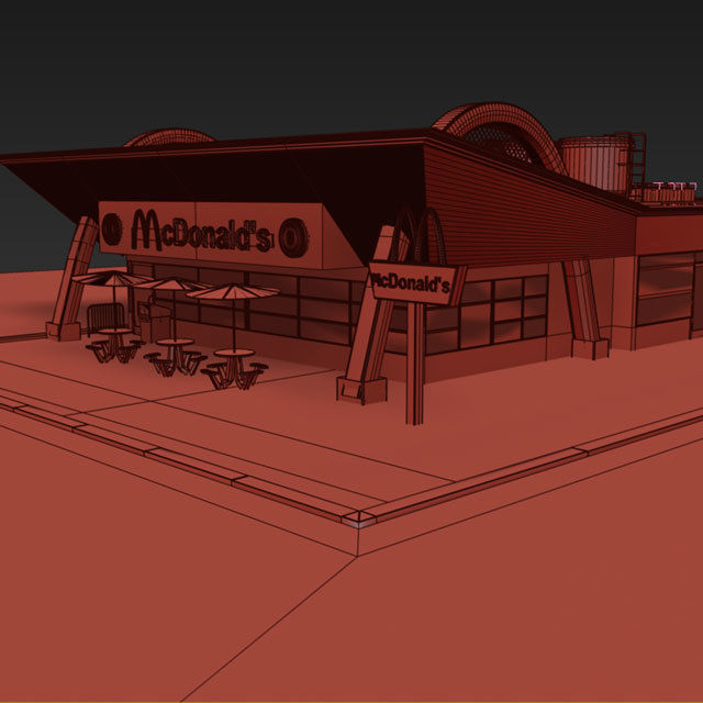 restaurant McDonalds 3D model | CGTrader