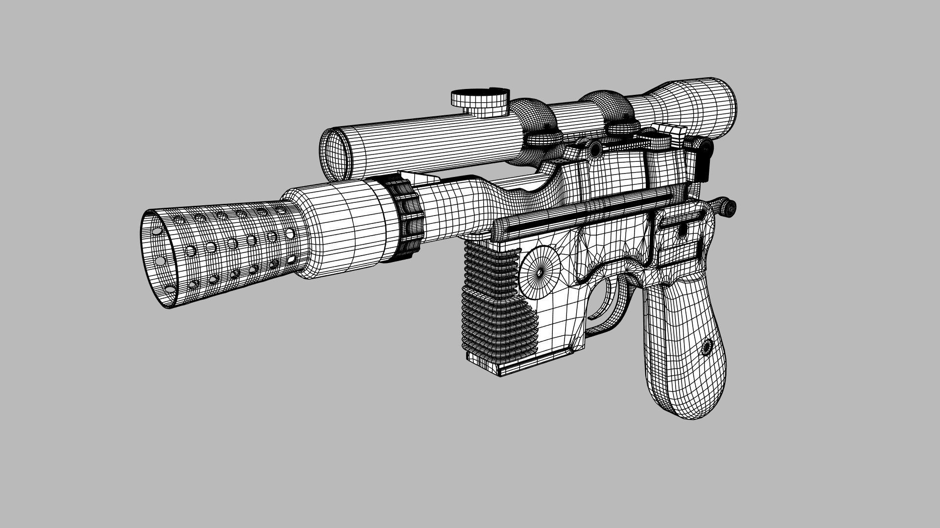 DL-44 - Han Solo Blaster with textures 3D model | CGTrader