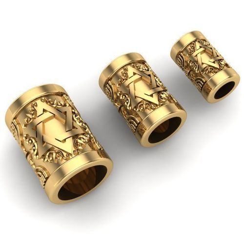 CHARMS three gold cylinders 3D model 3D printable | CGTrader