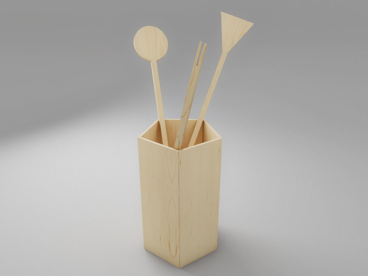 Set of kitchen utensils free 3D model | CGTrader