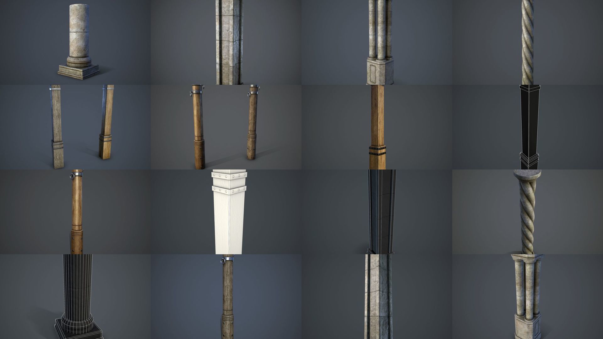 Columns and Pillars 3D Model Collection | CGTrader