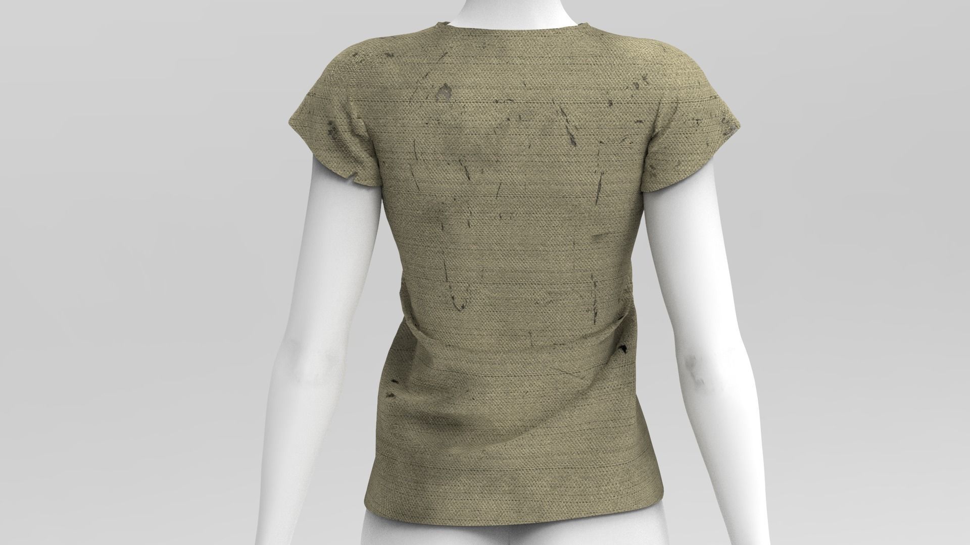 FREE Woman Worn T Shirt - Marvelous Designer - Project File free VR ...