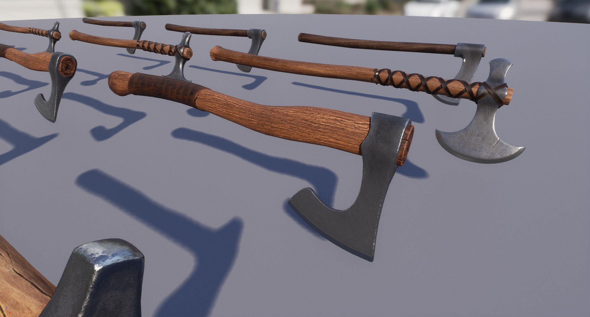3D model Axe Pack Low Poly Game Ready UE4 Unity VR / AR / low-poly ...