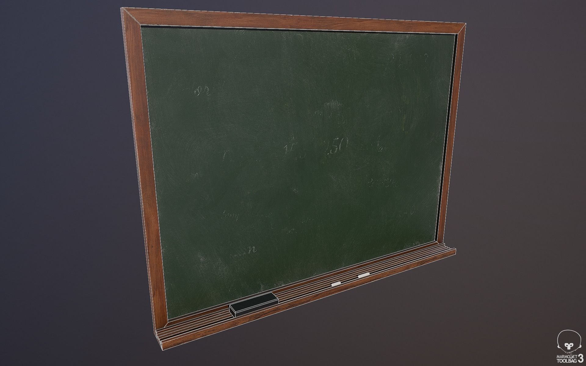 3D model Chalkboard VR / AR / low-poly | CGTrader