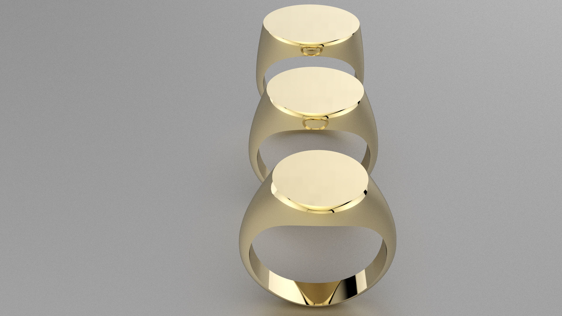 Set signet ring 3D model | CGTrader