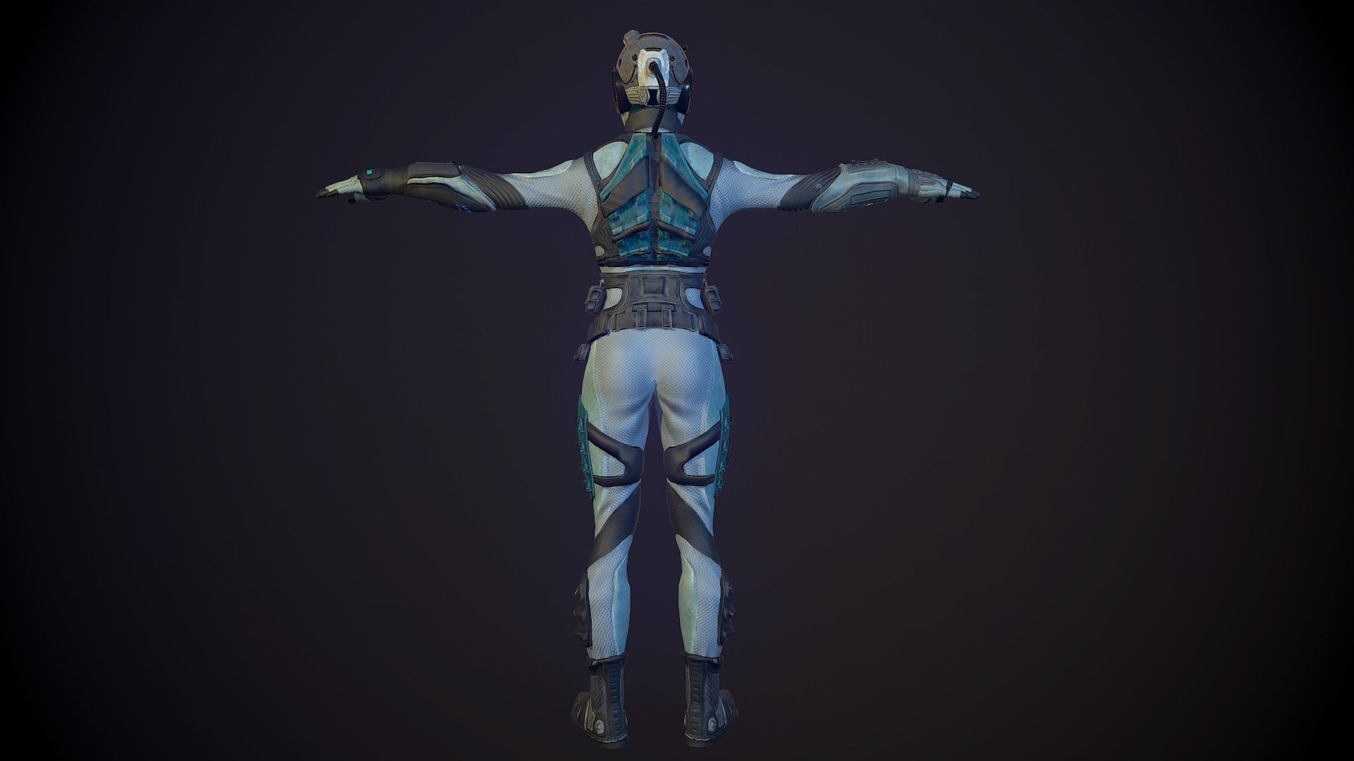 3D model Sci-fi suit EC-1 modular pack VR / AR / low-poly rigged | CGTrader